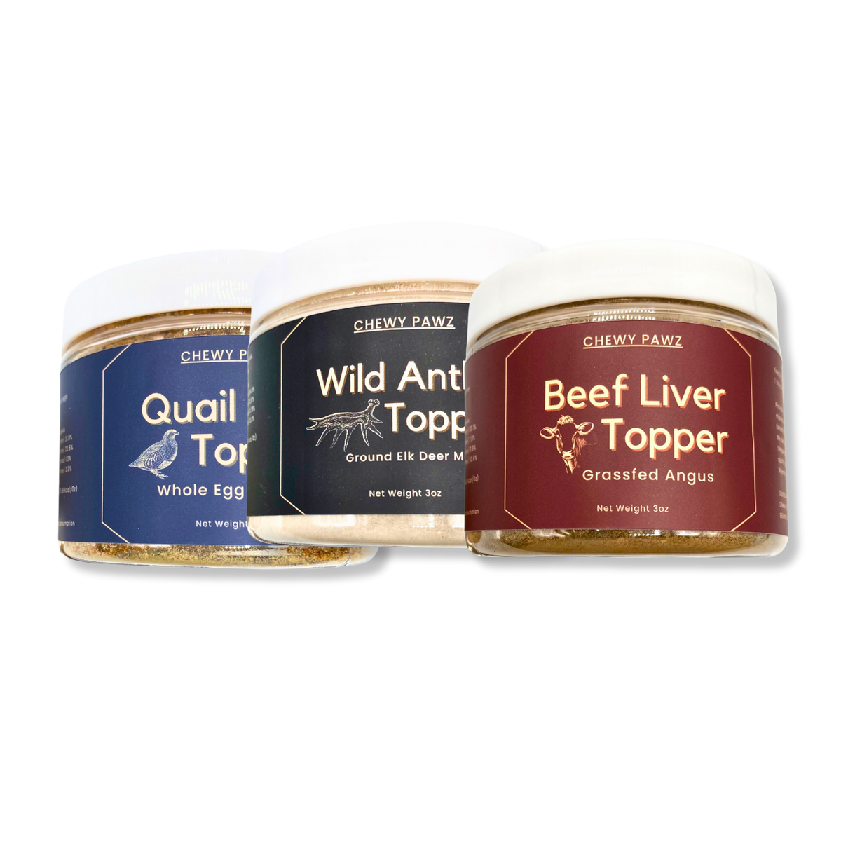 Topper Trifecta | Chewy Pawz | Single Ingredient Dog Treats